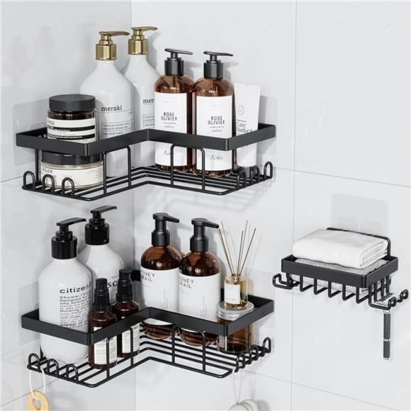 Bath | Corner Shower Caddy 3 Pack Rustproof Stainless Steel Bathroom ...